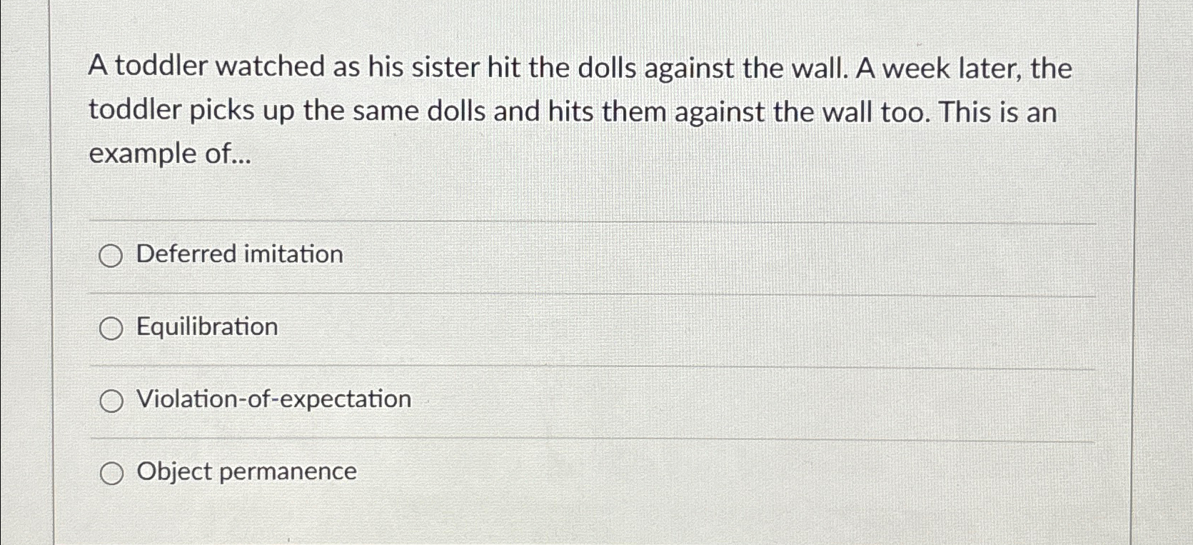Solved A toddler watched as his sister hit the dolls against | Chegg.com
