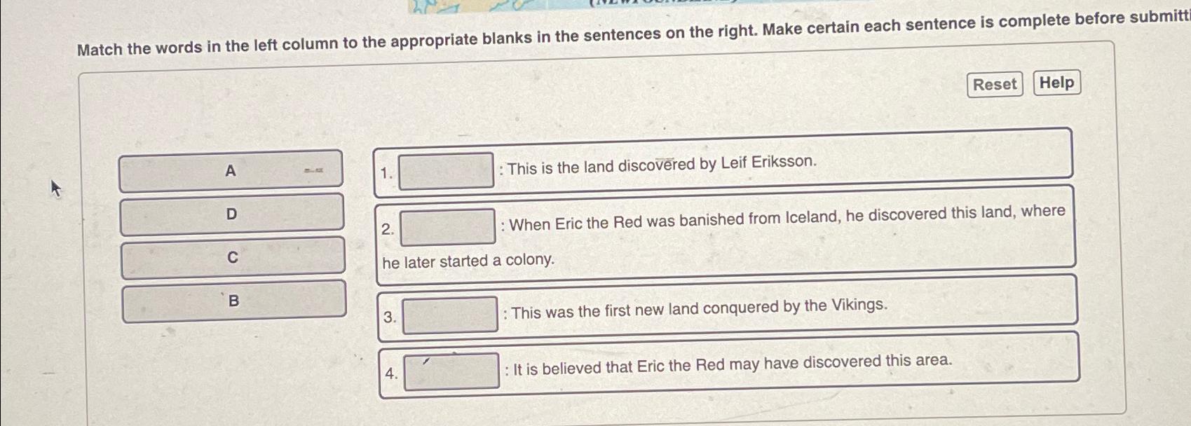 Solved Match the words in the left column to the appropriate | Chegg.com