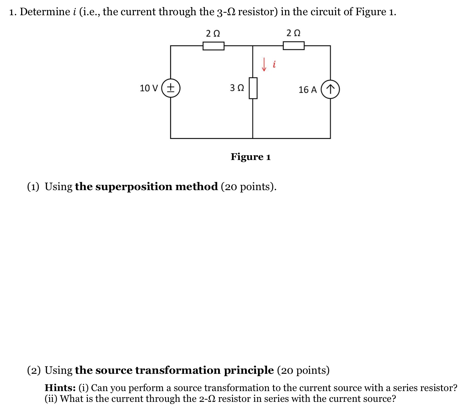 Solved Determine I I E ﻿the Current Through The 3 Ω