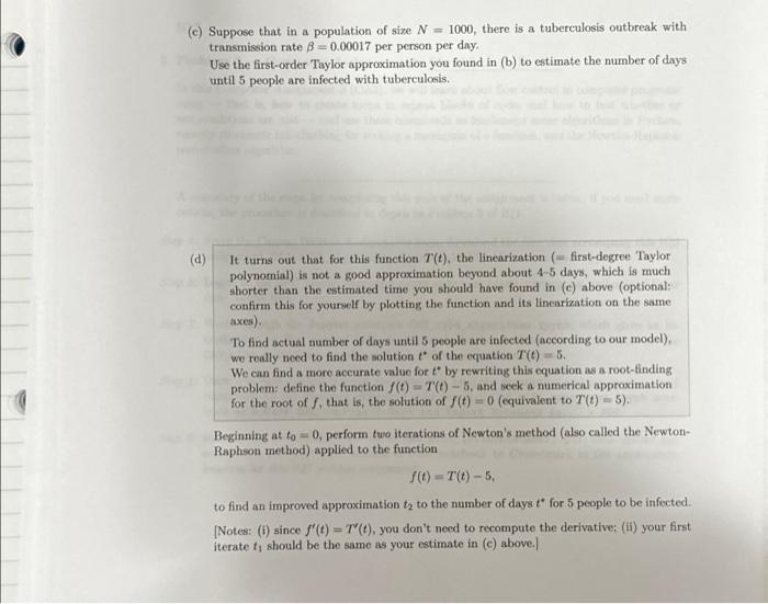 Solved 1. Problem 1: Tuberculosis Outbreak In an outbreak of | Chegg.com