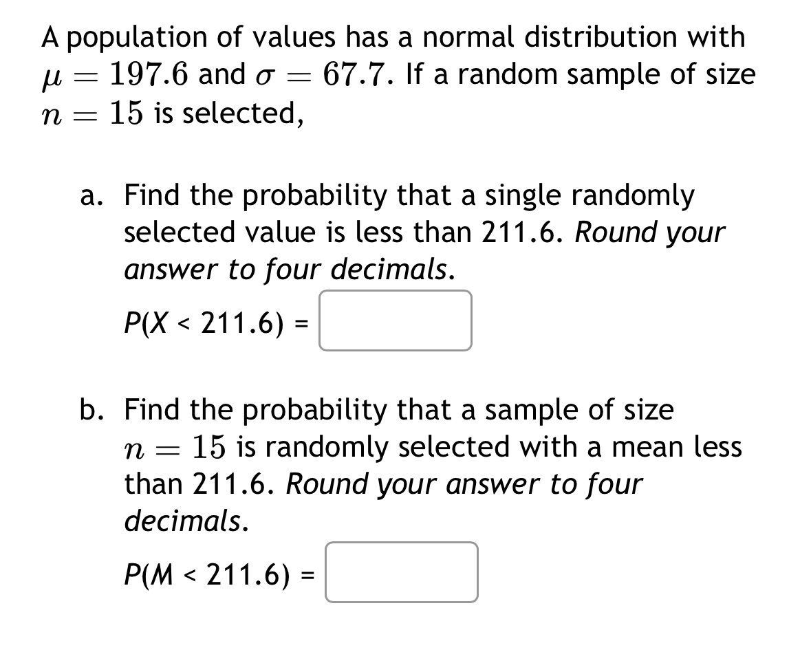 Solved A population of values has a normal distribution with | Chegg.com