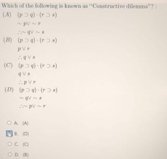 Solved Which of the following is known as "Constructive | Chegg.com