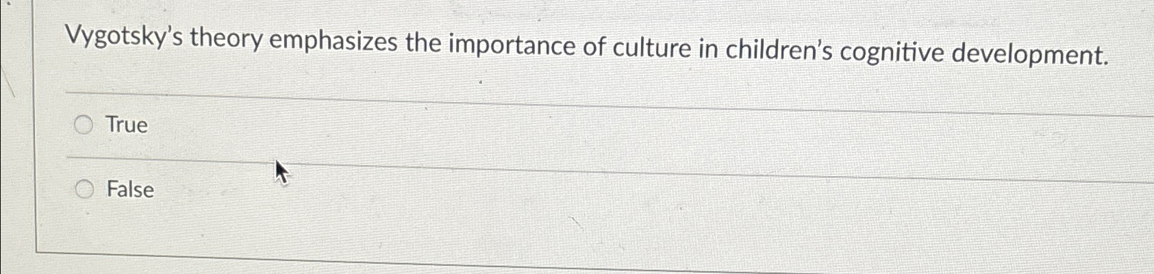 Solved Vygotsky's theory emphasizes the importance of | Chegg.com