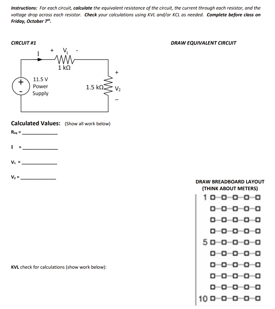 Solved Instructions: For each circuit, calculate the | Chegg.com