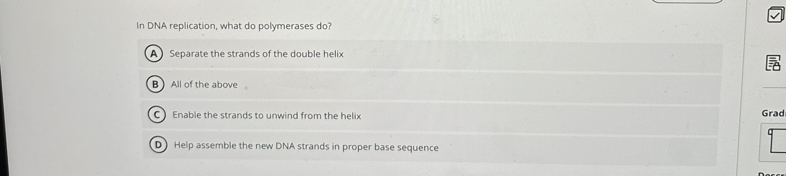 Solved In DNA replication, what do polymerases do?Separate | Chegg.com