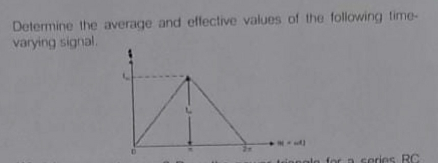 Solved Determine the average and effective values of the | Chegg.com