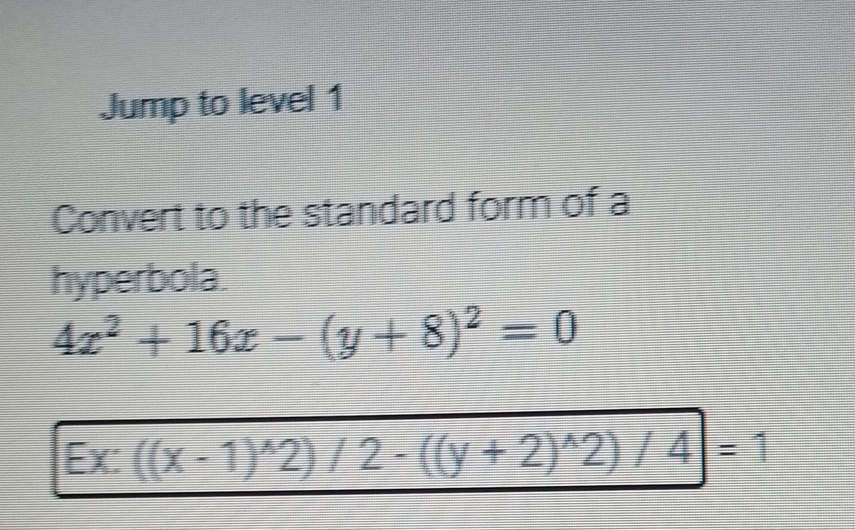 Solved Convert to the standard form of a hyperbola | Chegg.com