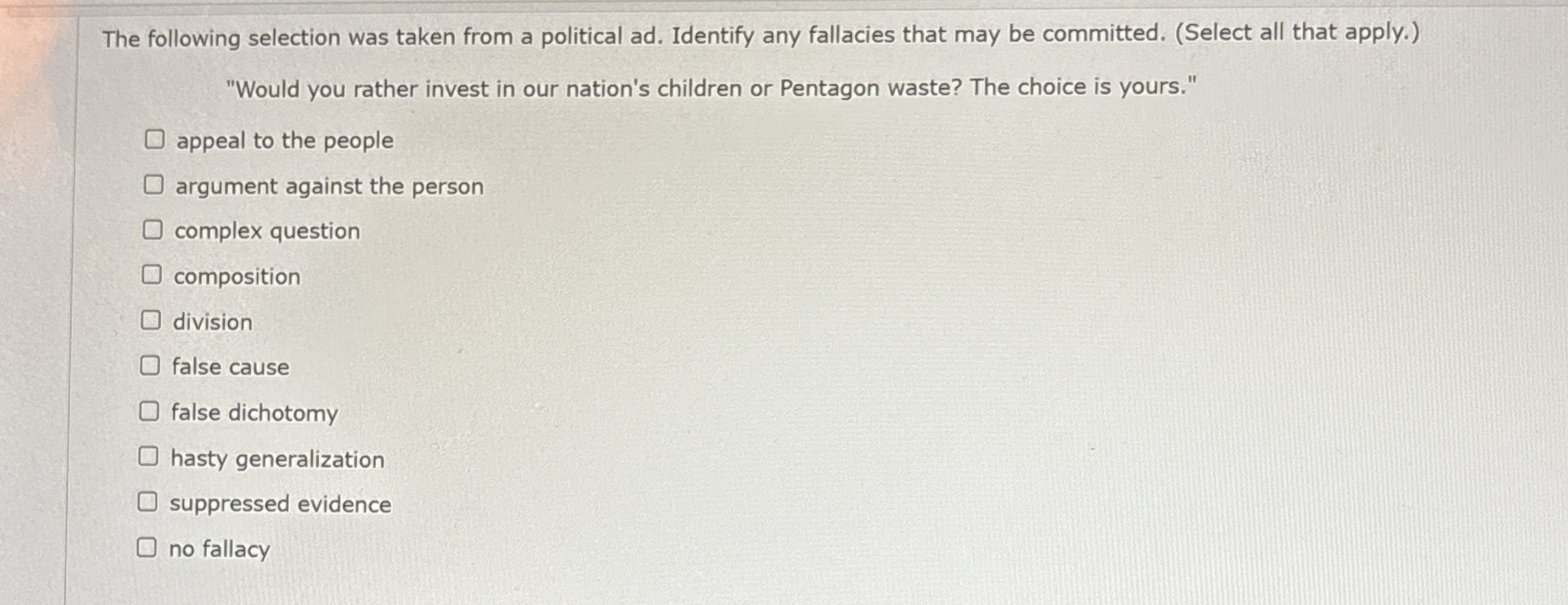 Solved The following selection was taken from a political | Chegg.com Solved The following selection was taken from a political | Chegg.com