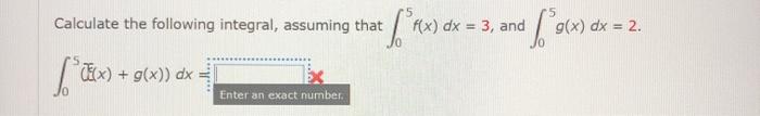 Solved Calculate the following integral, assuming that fax ) | Chegg.com