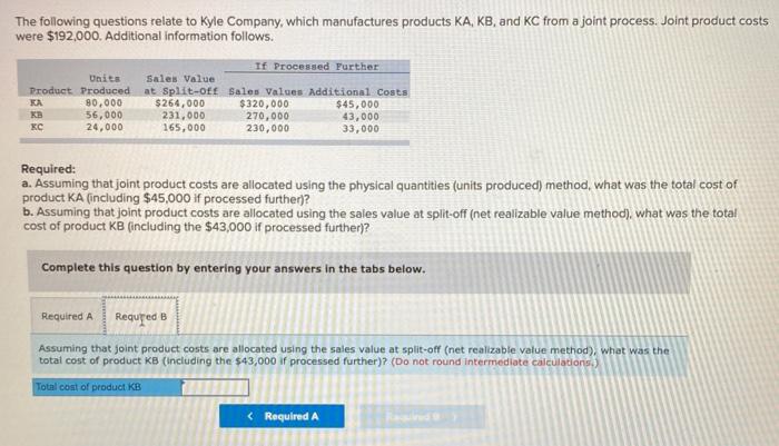 Solved The following questions relate to Kyle Company, which | Chegg.com