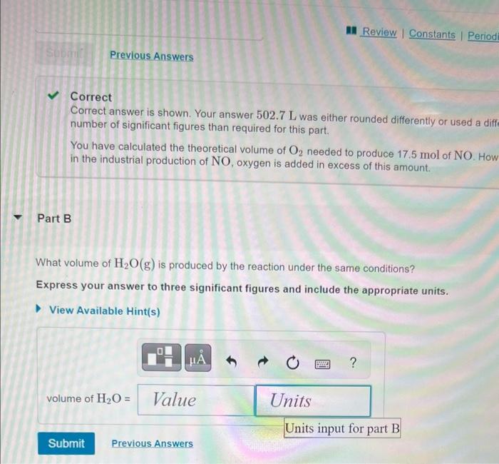 Solved part B part A: what volume of O2 at 836 mmHg and 35 | Chegg.com