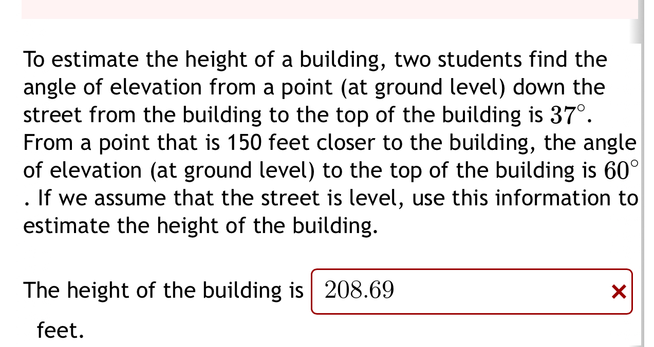 Solved To estimate the height of a building, two students | Chegg.com