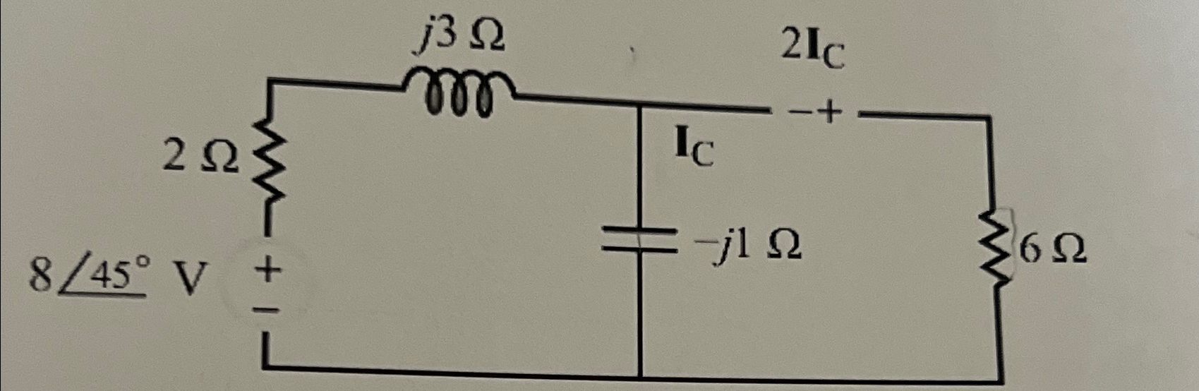 Solved Apply mesh analysis to determine Ic in the circuit | Chegg.com
