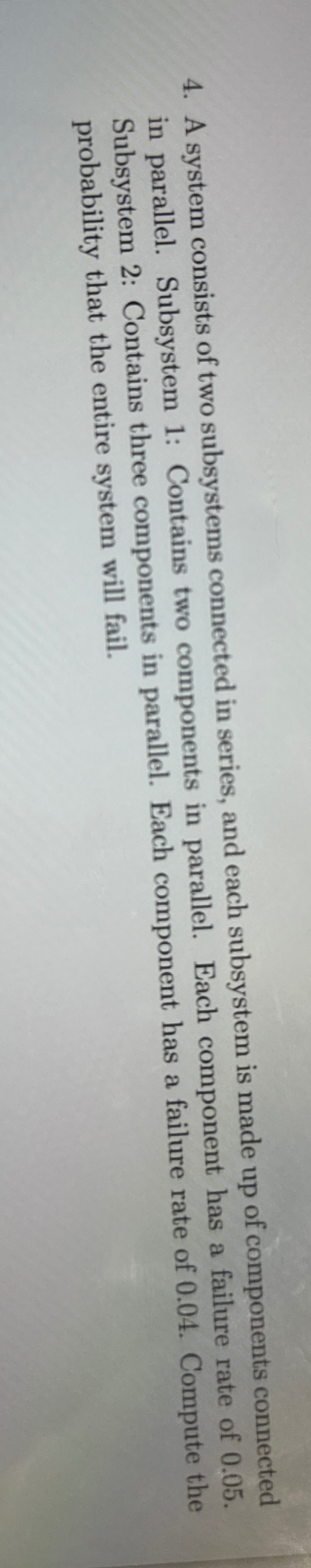 Solved A system consists of two subsystems connected in | Chegg.com