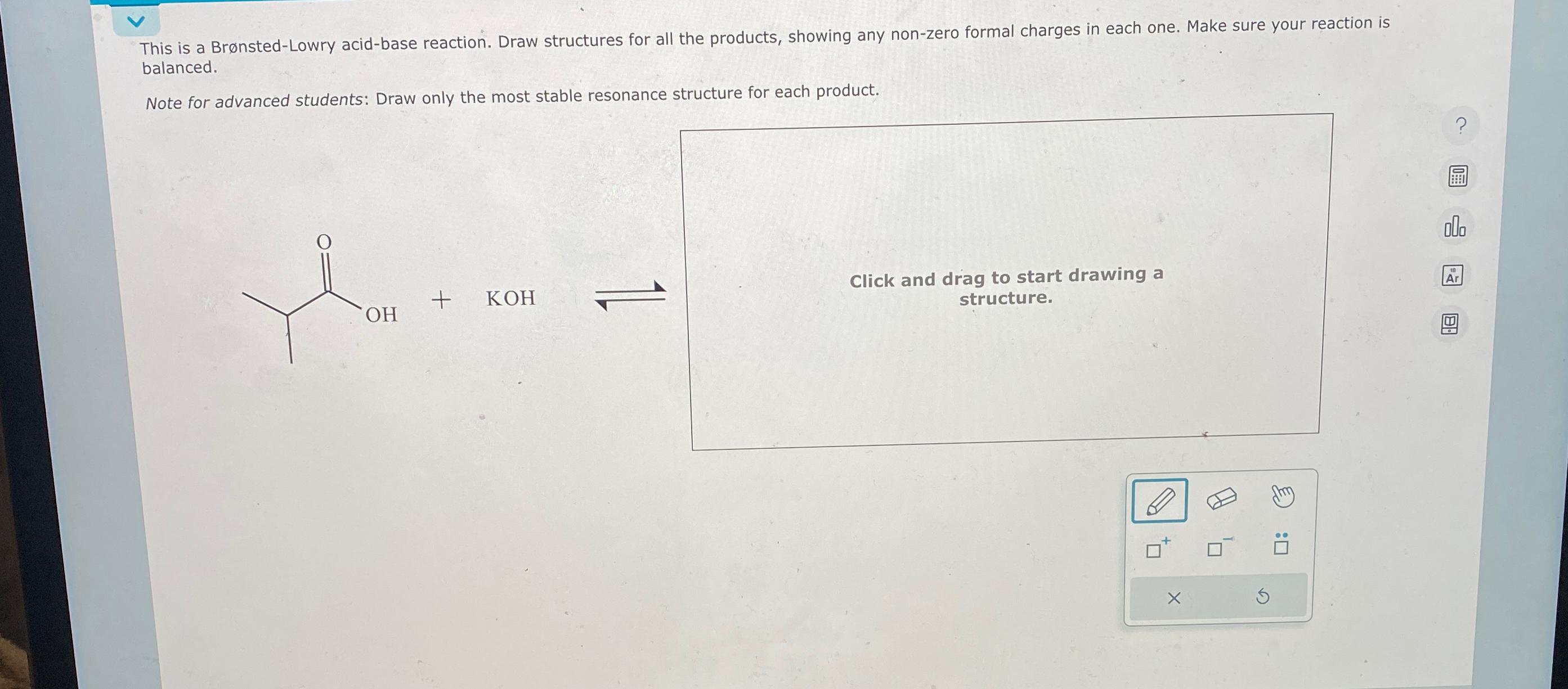 Solved This is a Brønsted-Lowry acid-base reaction. Draw | Chegg.com