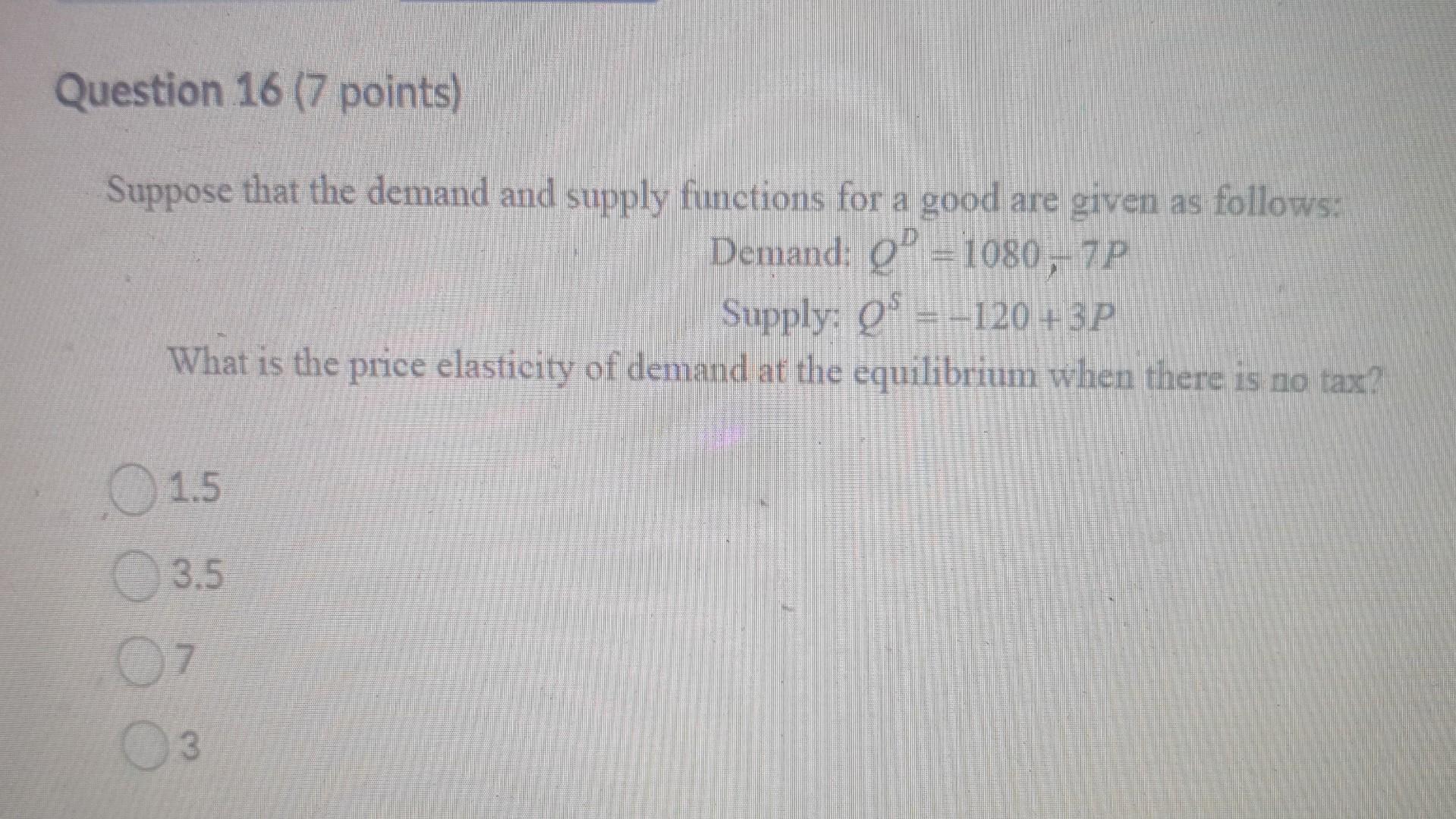 Solved Suppose that the demand and supply functions for a | Chegg.com