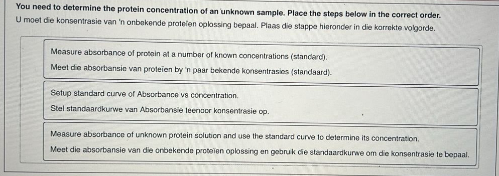 Solved You need to determine the protein concentration of an | Chegg.com