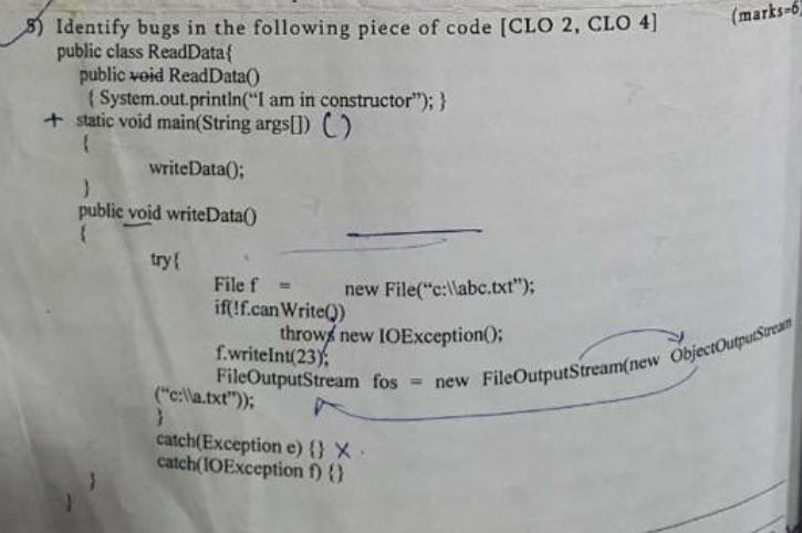Solved 5) Identify bugs in the following piece of code [CLO | Chegg.com