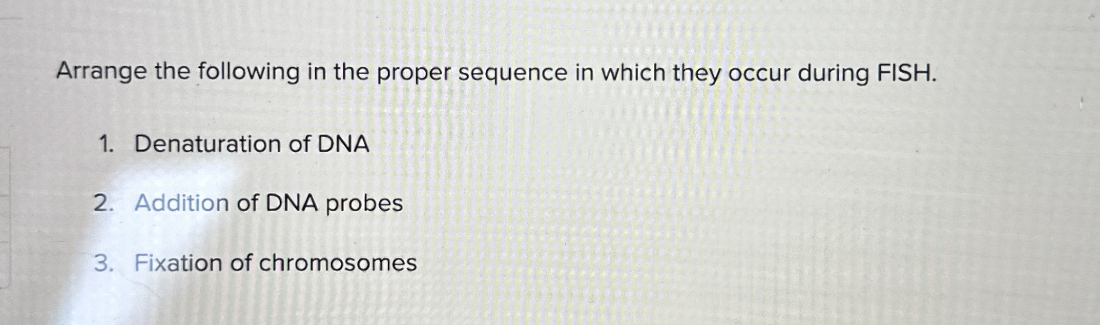 Solved Arrange the following in the proper sequence in which | Chegg.com