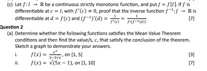 Solved (c) Let \\( f: I \\rightarrow \\mathbb{R} \\) be a | Chegg.com