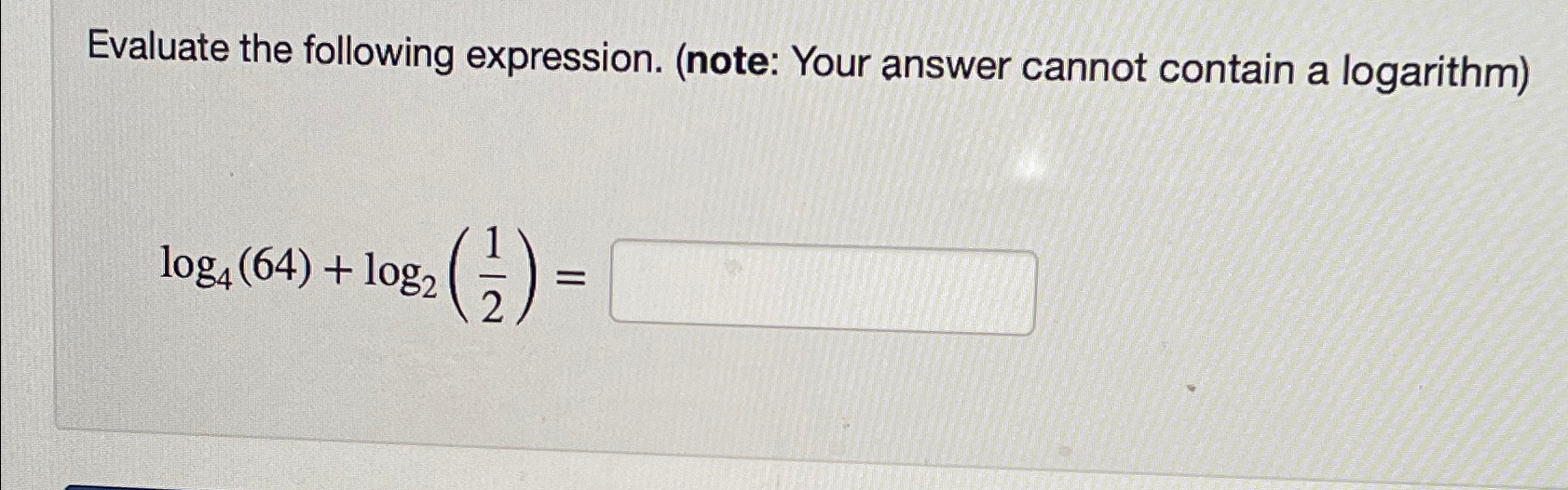 Solved Evaluate the following expression. (note: Your answer | Chegg.com