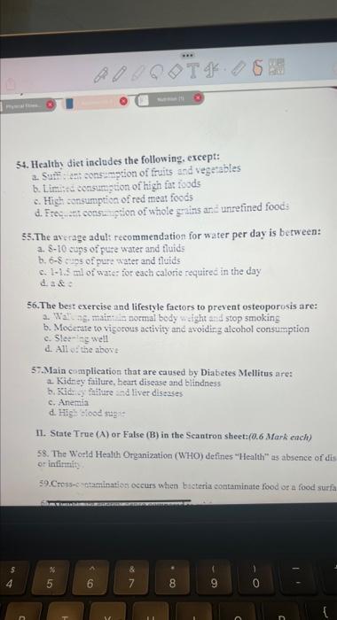 Solved 48. The main vitamin that is critical to prevent | Chegg.com