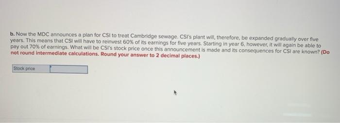 Solved Problem 4-20 Two-stage DCF model Compost Science Inc. | Chegg.com