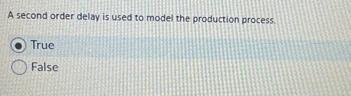 Solved A second order delay is used to model the production | Chegg.com