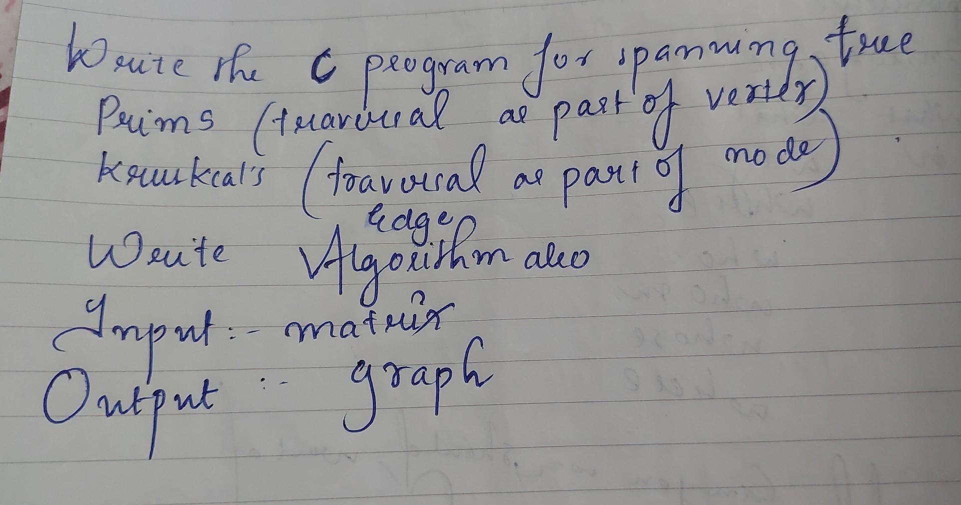 Solved Input Matrix Output Graph Do It In A Online C Program 8490