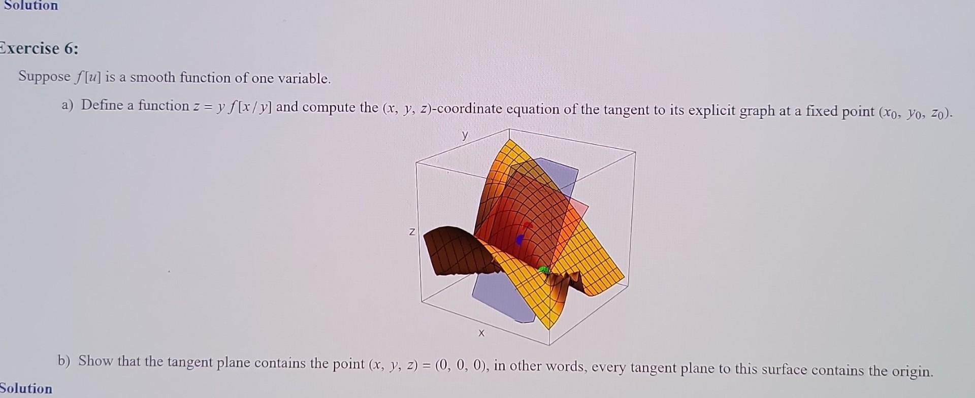 Solved Suppose f[u] is a smooth function of one variable. a) | Chegg.com