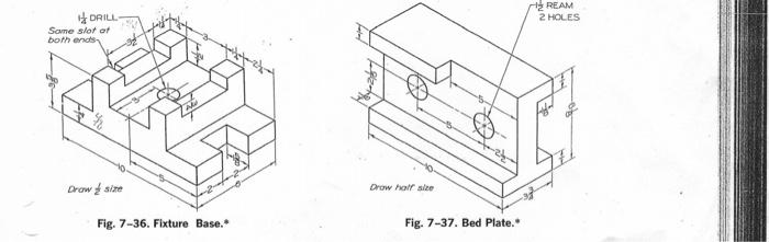 Solved Description Draw six views, Top, Front, Right Side, | Chegg.com