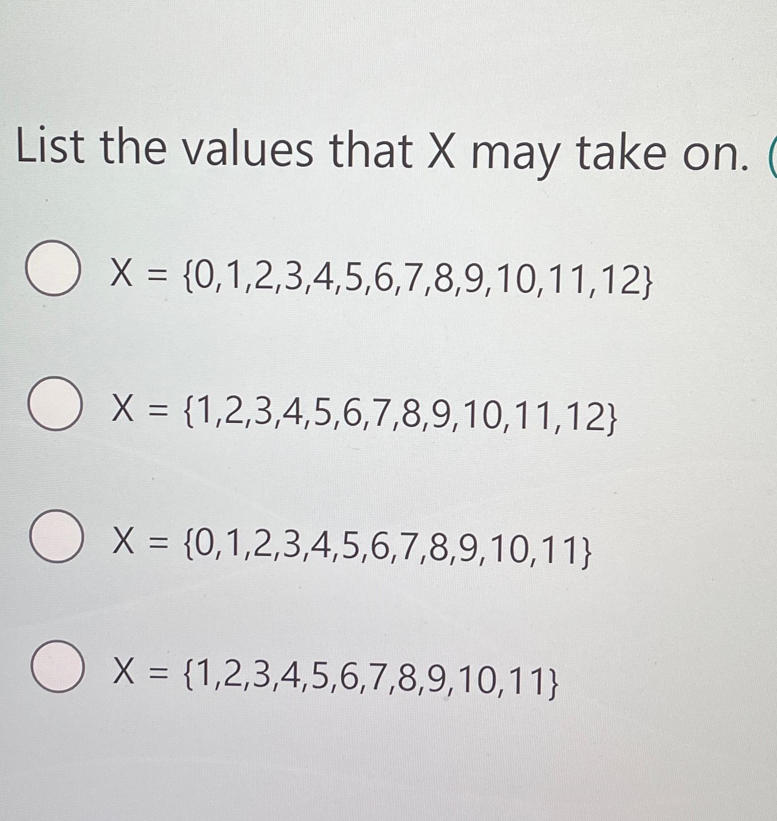 Solved List the values that x ﻿may take | Chegg.com