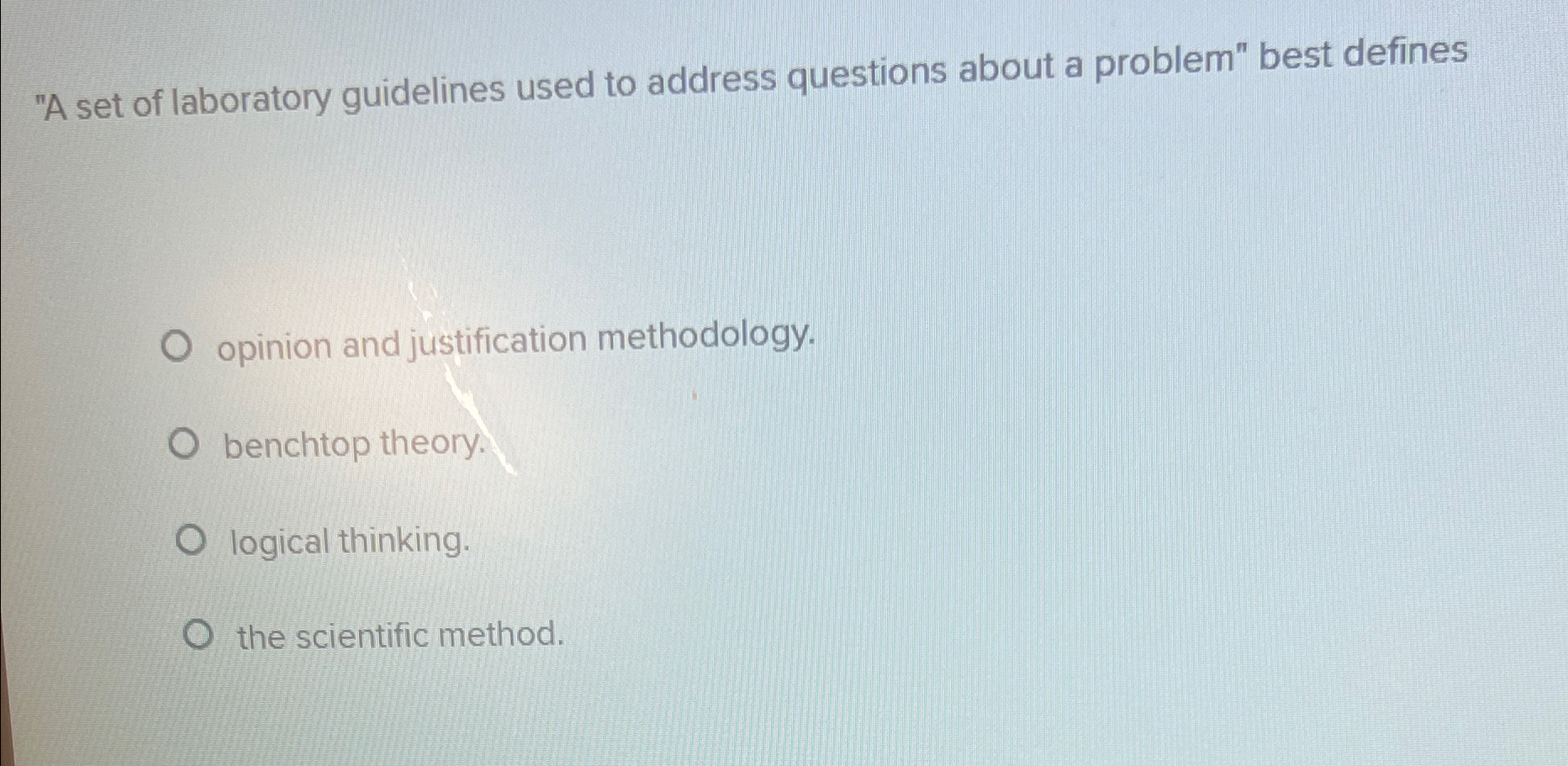 Solved "A set of laboratory guidelines used to address | Chegg.com