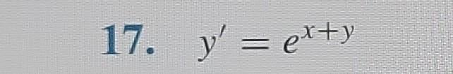 Solved y′=ex+y | Chegg.com