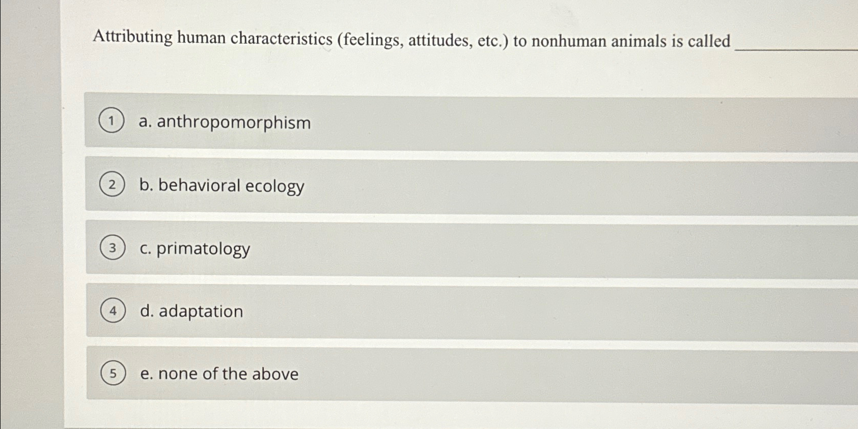 Solved Attributing human characteristics (feelings, | Chegg.com