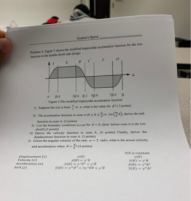 Solved Student's Name: Problem 4. Figure 3 shows the | Chegg.com
