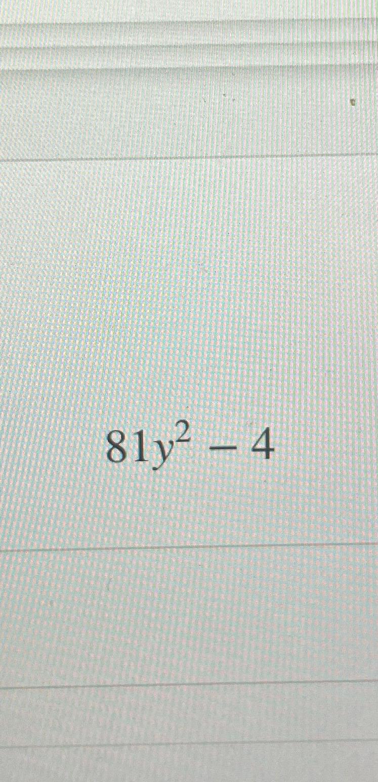 Solved 81y2-4 | Chegg.com