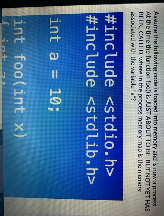 Solved Assume The Following Code Is Loaded Into Memory And