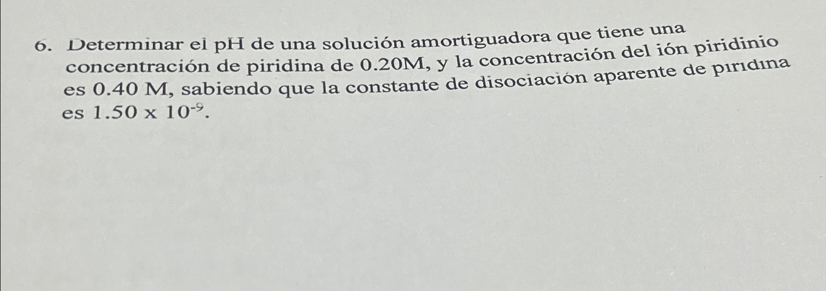 Solved Determinar el pH de una solución amortiguadora que | Chegg.com