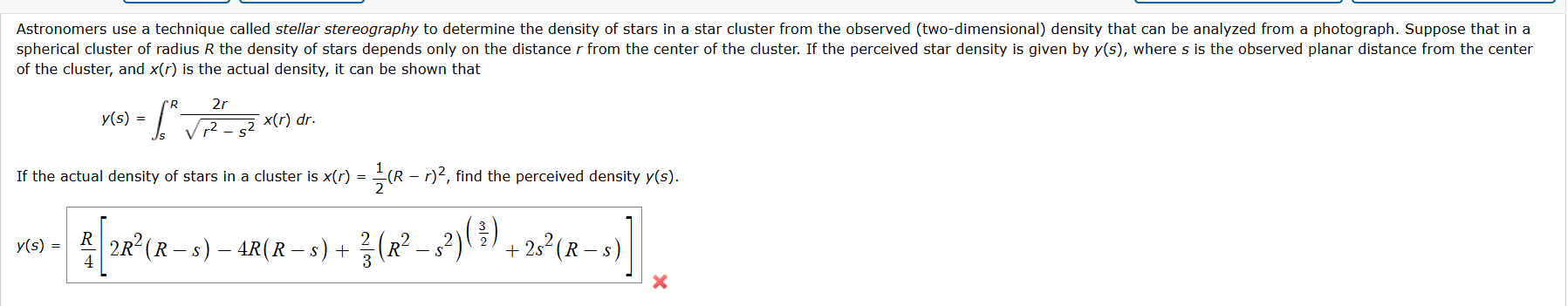 Solved Astronomers use a technique called stellar | Chegg.com