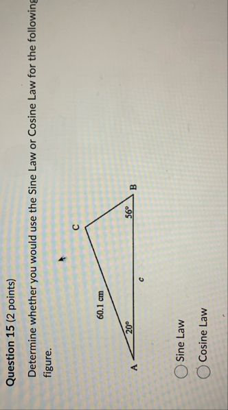 Question 15 (2 ﻿points)Determine whether you would | Chegg.com