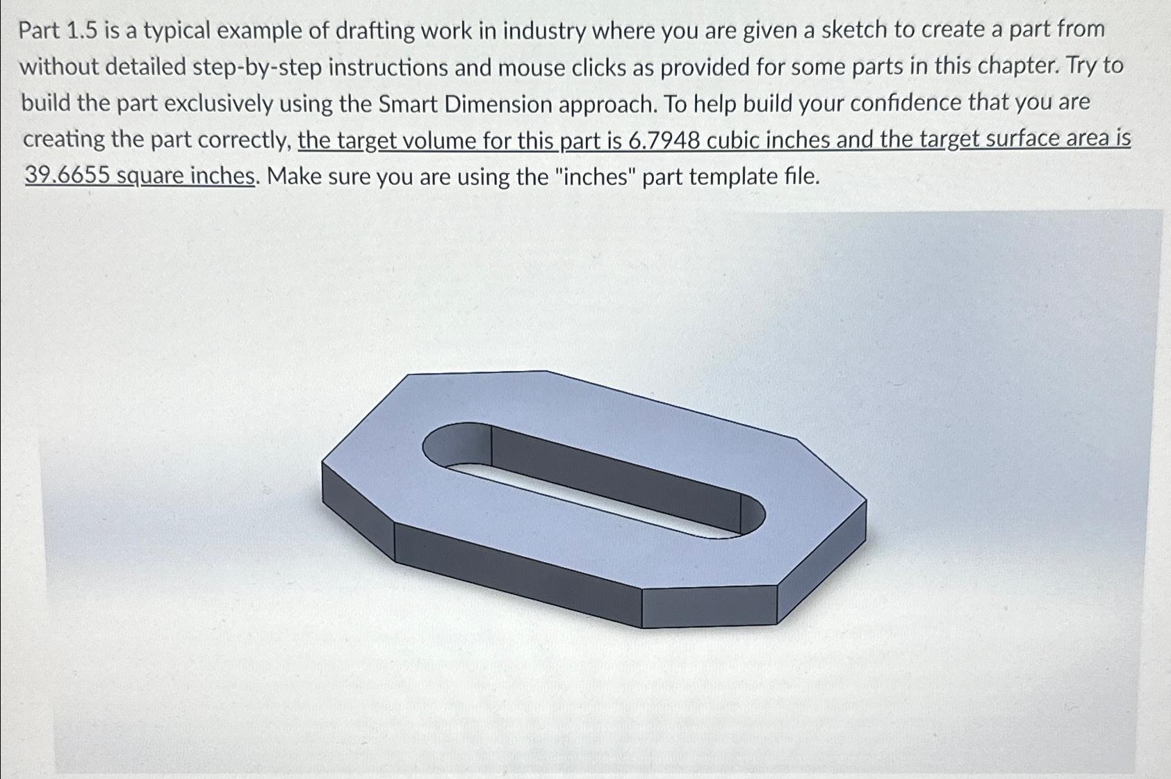 Solved Part 1.5 ﻿is a typical example of drafting work in | Chegg.com
