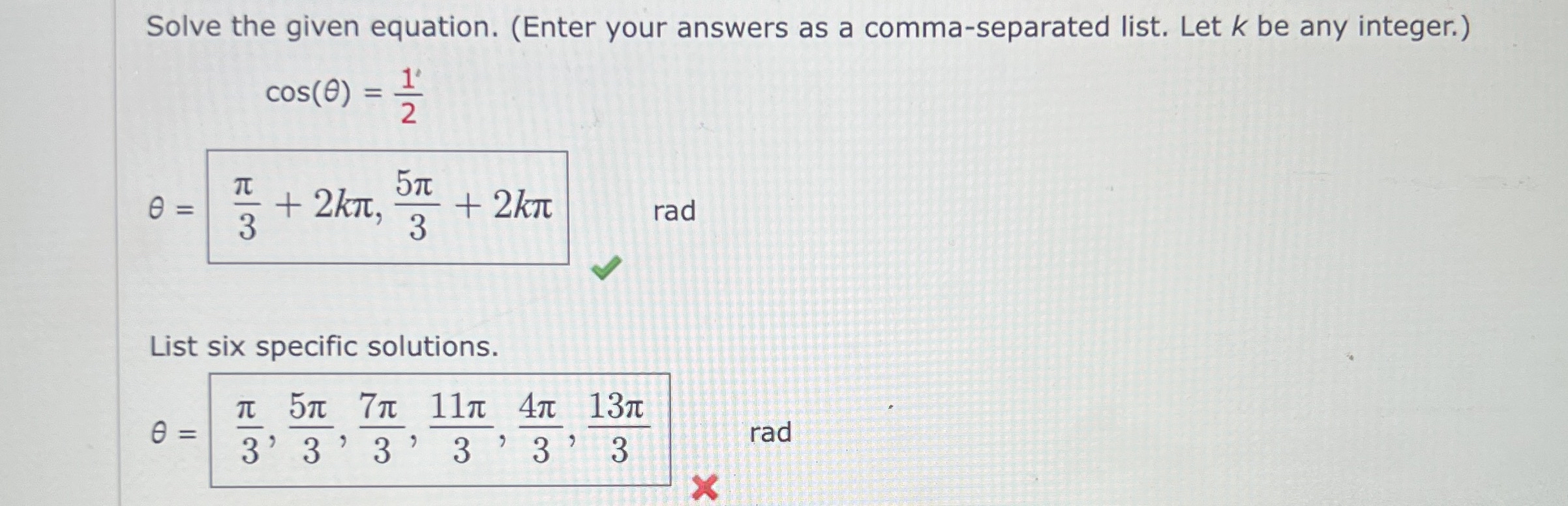 Solved Solve the given equation. (Enter your answers as a | Chegg.com