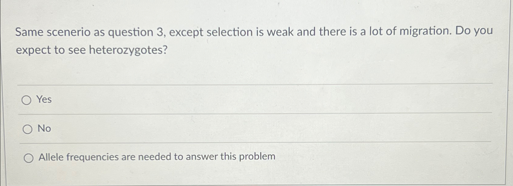 Solved Same scenerio as question 3, ﻿except selection is | Chegg.com