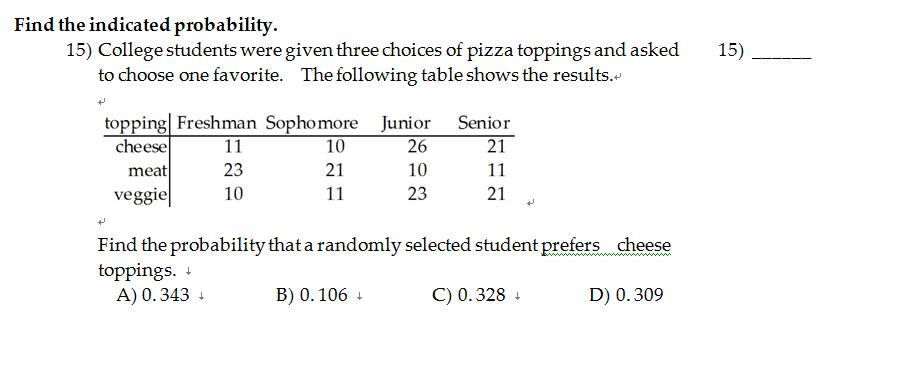 Solved: Find The Indicated Probability. College Students W... | Chegg.com