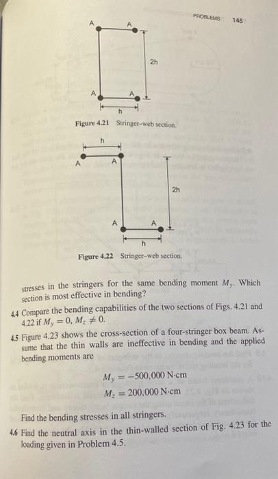 Figure 4.21 Stringer-web section. Figure 4.22 | Chegg.com