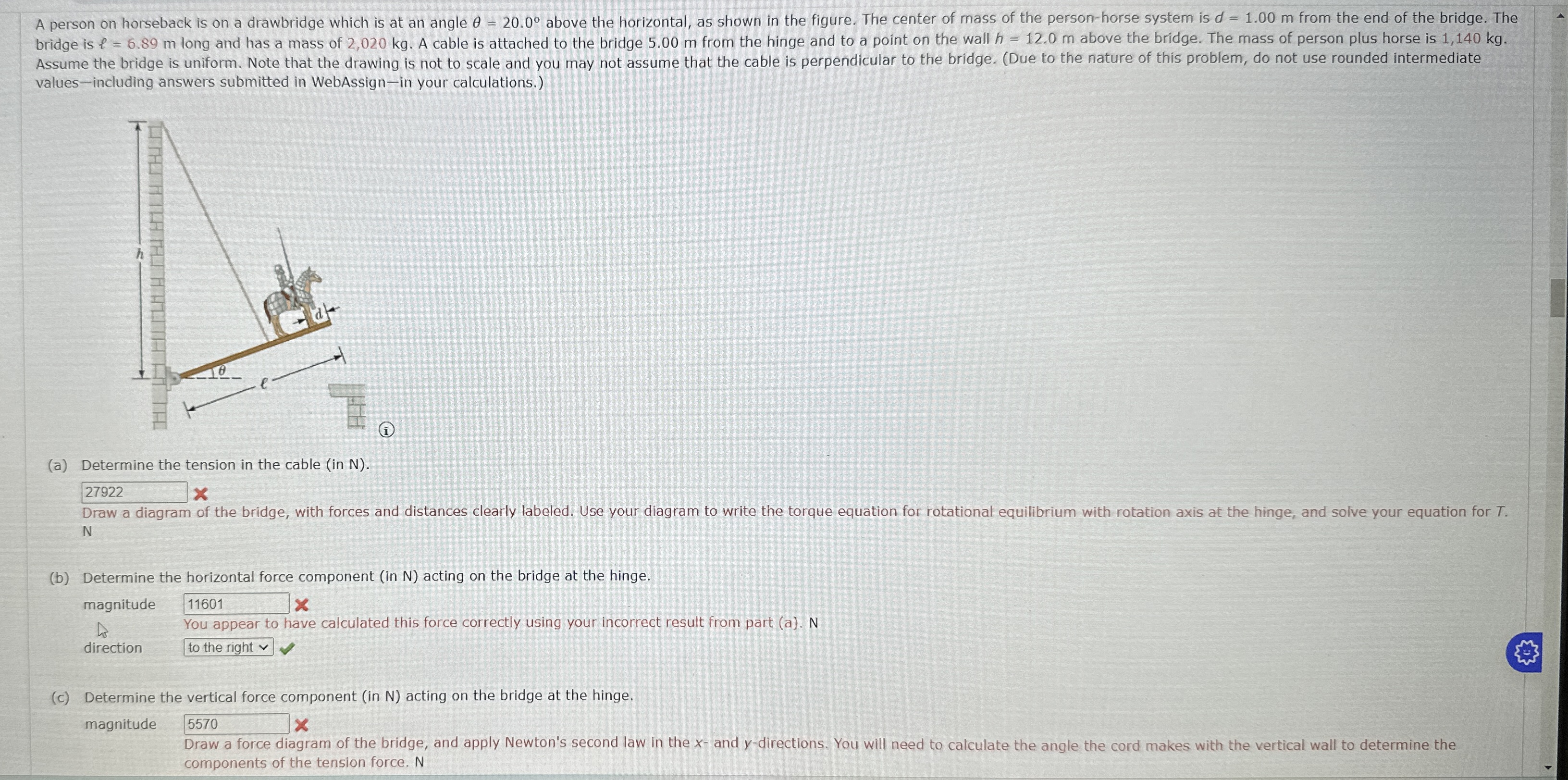 Solved values-including answers submitted in WebAssign-in | Chegg.com