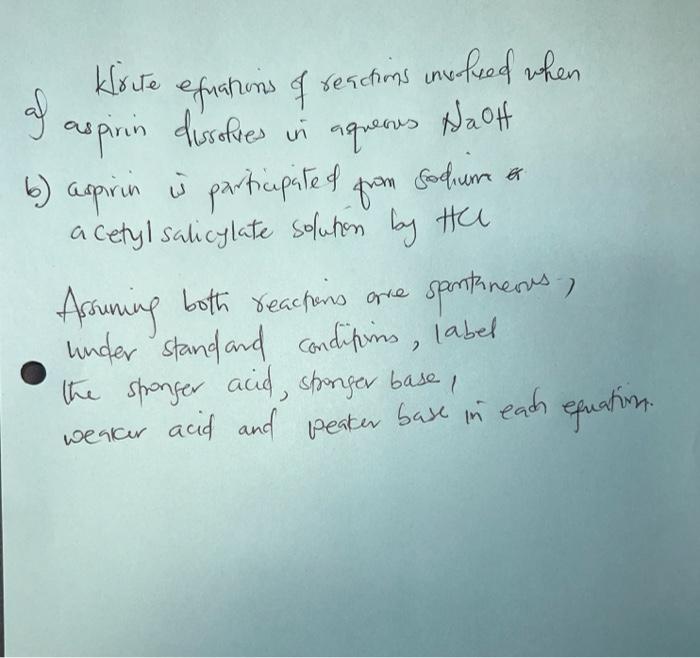 Jao40 kloste af efnations of reactions infred when | Chegg.com