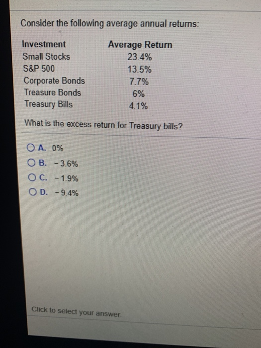 Solved Consider The Following Average Annual Returns Chegg solved-consider-the-following-average-annual-returns-chegg