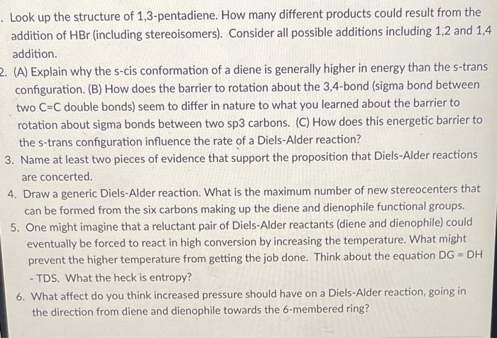 Solved Look up the structure of 1,3 -pentadiene. How many | Chegg.com